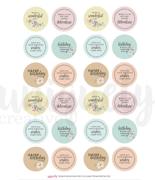 Uniquely Creative-Grand Adventure Mini Cut-a-Part Sheet – Paper Haven